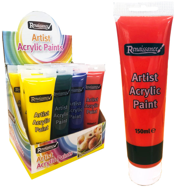 ASST. 150ML ACRYLIC PAINT TUBE - jfmdistributors