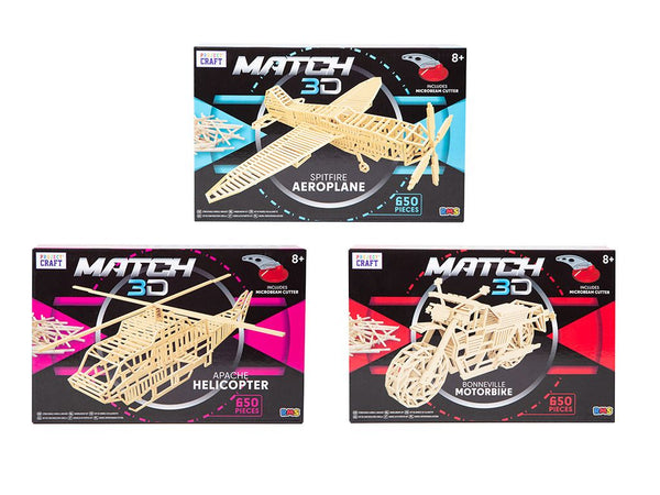 ASST. MATCHSTICK CONSTRUCTION KITS - jfmdistributors